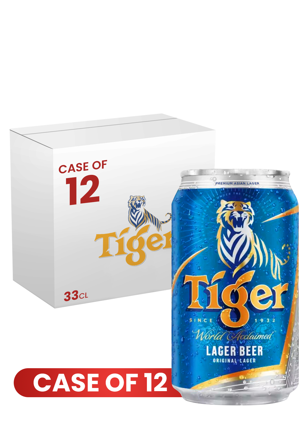 Tiger Beer Can 33cl X 12 - Beer Offers - Shop online in UAE