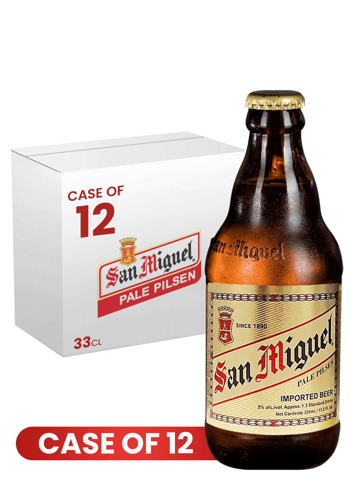 San Miguel Pale Pilsen Btl 33 CL X 12 - Pale Pilsen Beer Offers UAE