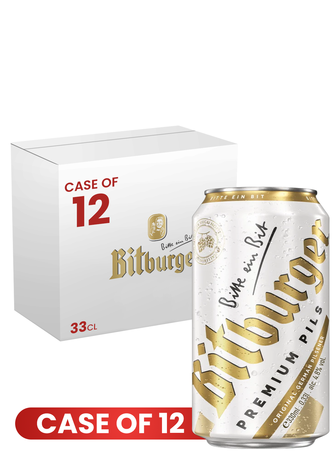 Bitburger beer 33cl x 12 bottles case - Best Discounts UAE
