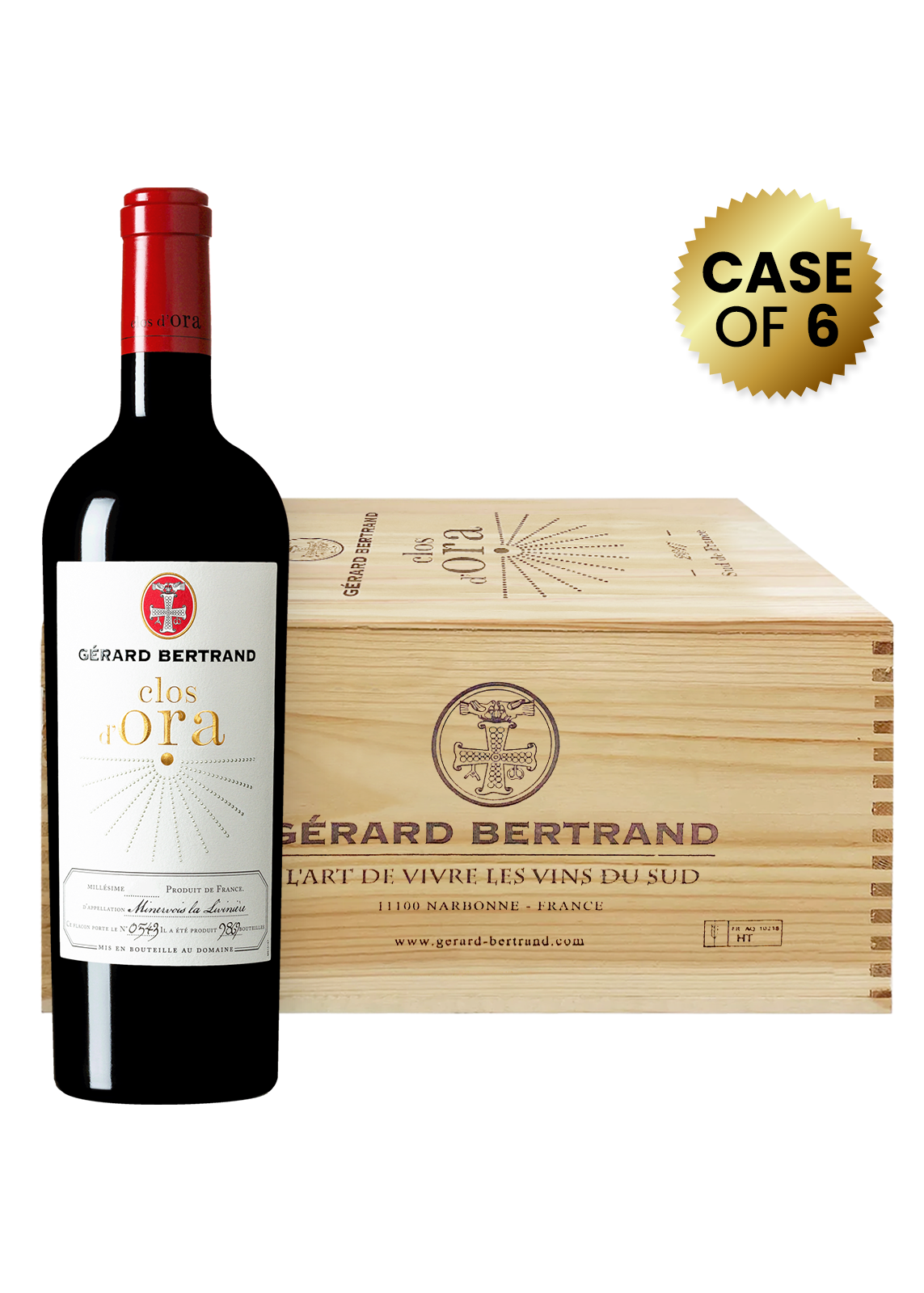 Gerard Bertrand Clos dOra Offers - Wooden Boxed Red Wines UAE